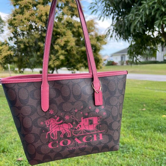 Coach | Bags | Coach Mini City Tote In Signature Canvas With Horse And ...